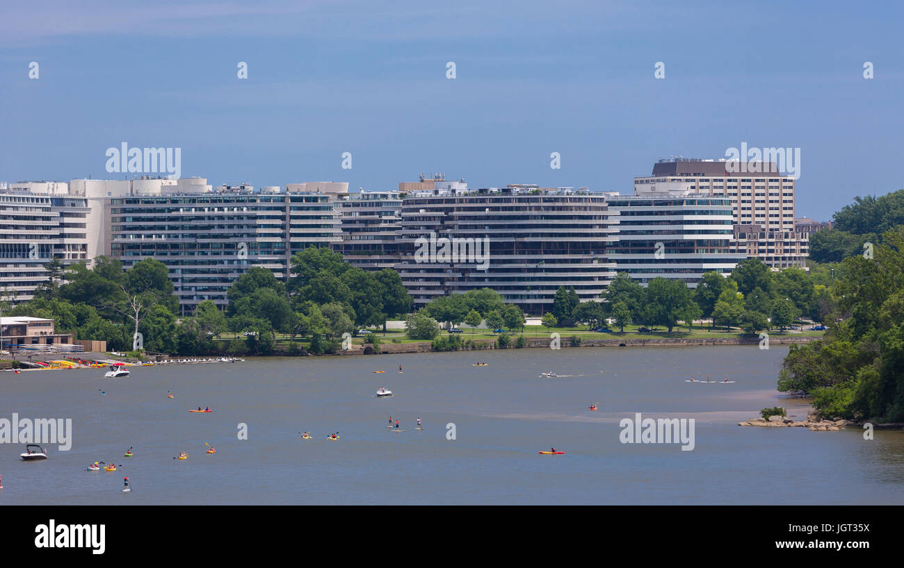 WASHINGTON, DC, USA - Watergate Complex, on the Potomac RIver Stock ...