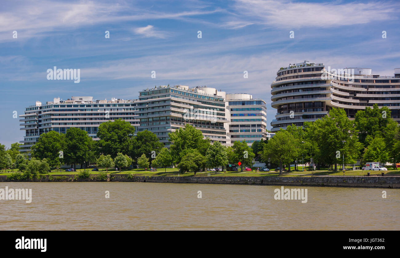 WASHINGTON, DC, USA - Watergate Complex, on the Potomac RIver Stock ...