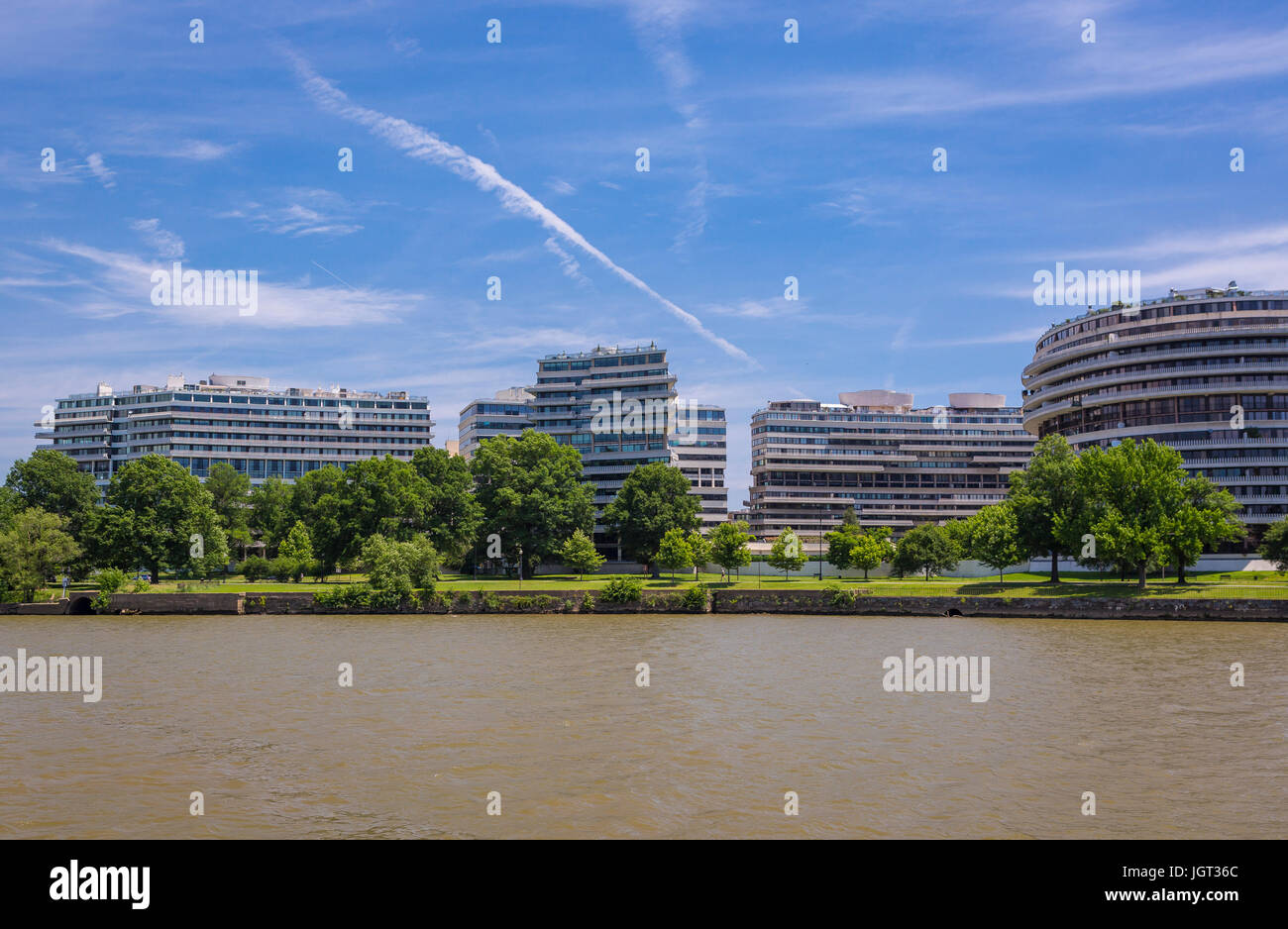 WASHINGTON, DC, USA - Watergate Complex, on the Potomac RIver Stock ...