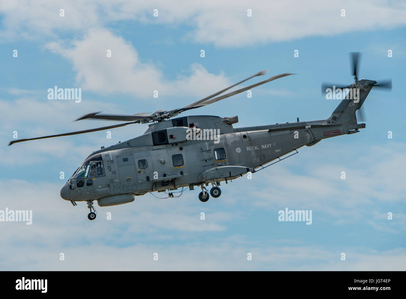 A British Royal Navy Agusta Westland Merlin HM2 helicopter at Yeovilton ...