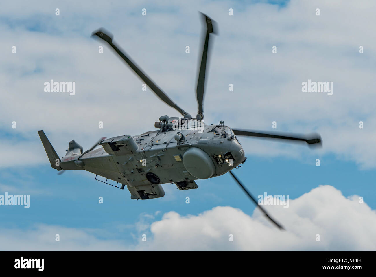 A British Royal Navy Agusta Westland Merlin HM2 helicopter at Yeovilton ...