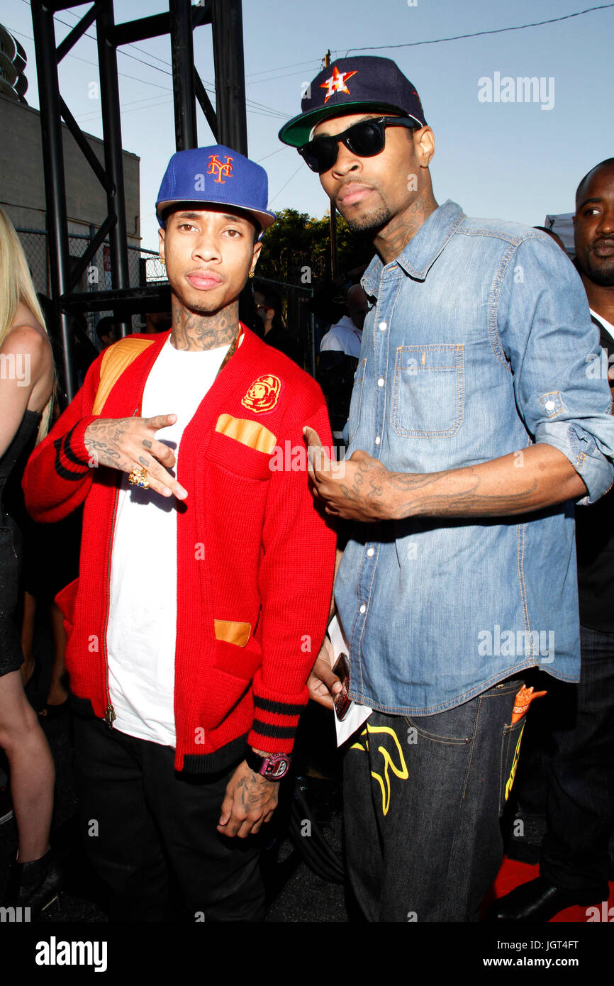 Tyga (l) arrives 2010 BMI Urban Music Awards Pantages Theatre September ...