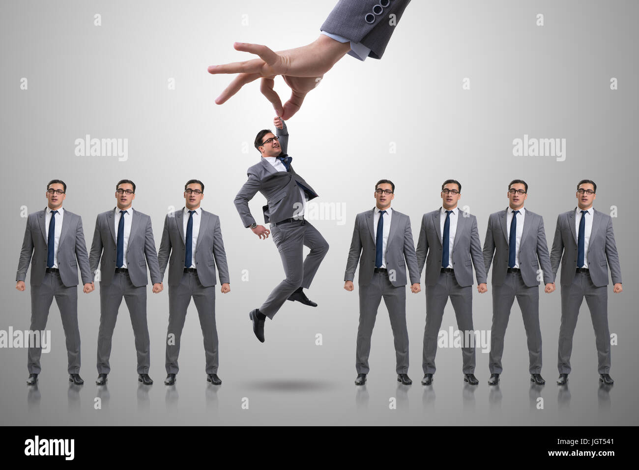 Recruitment hand picking business candidate hi-res stock photography ...