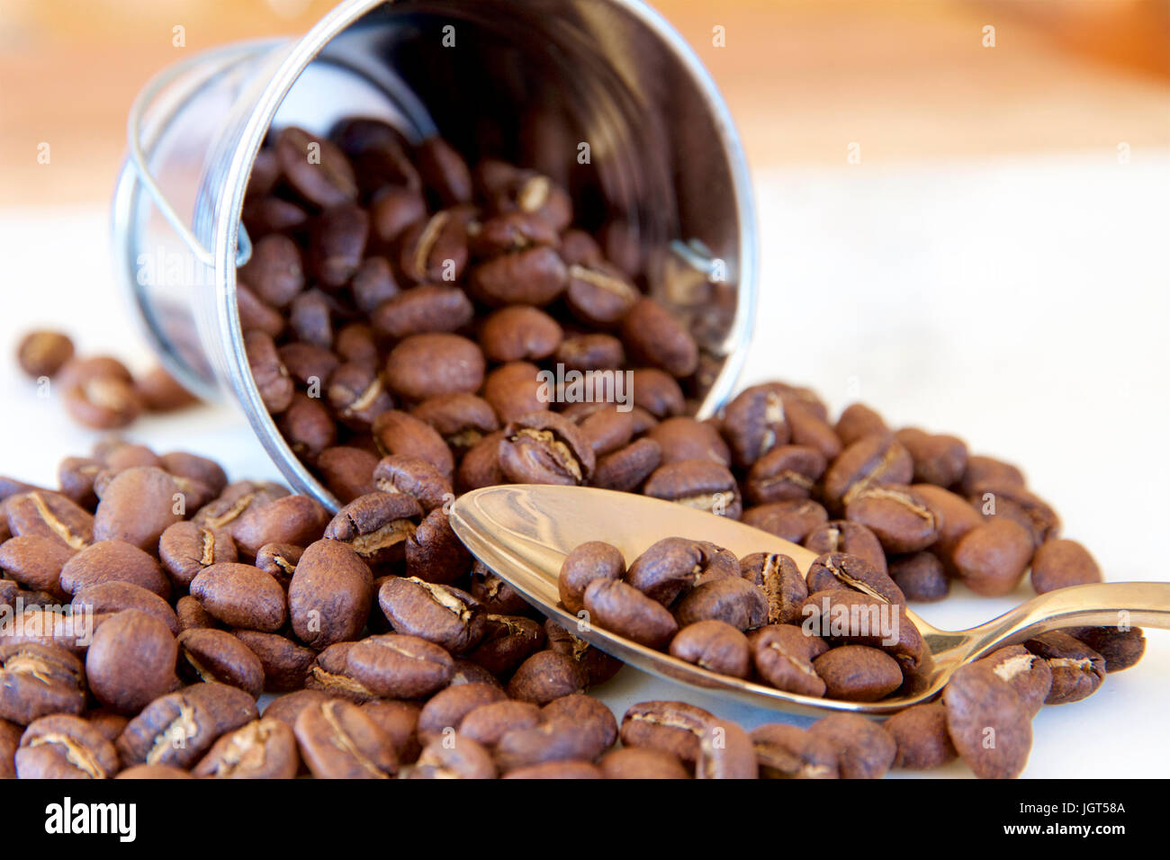 Bucket of coffee bean hi-res stock photography and images - Alamy
