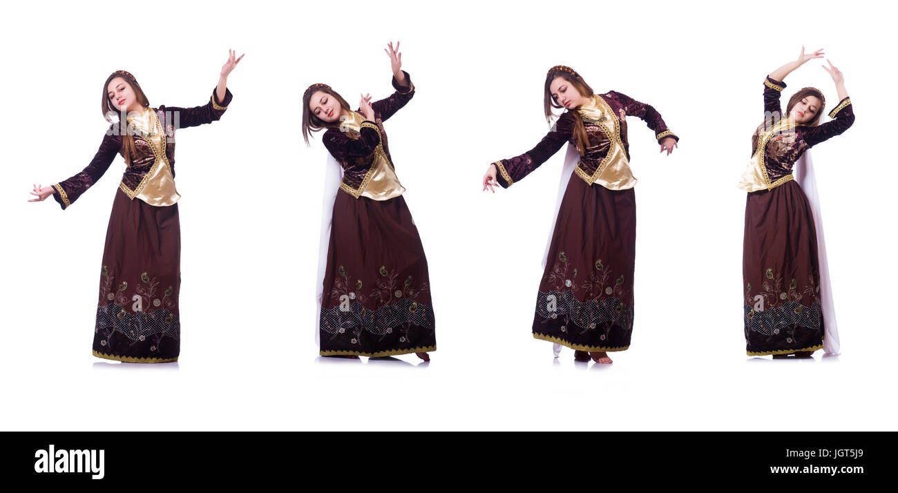 Young lady dancing traditional azeri dance Stock Photo - Alamy