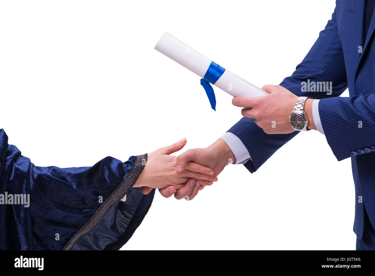 Student receiving diploma after graduation Stock Photo - Alamy