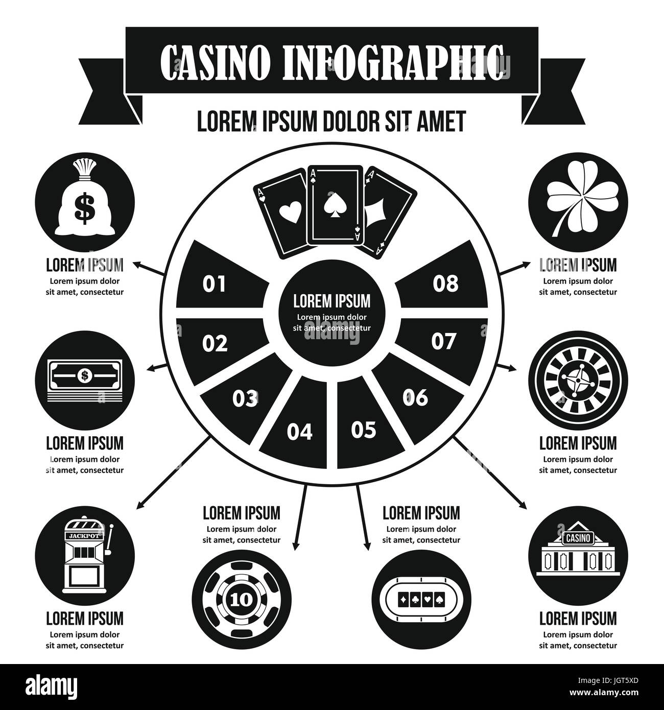 Casino infographic concept, simple style Stock Vector Image & Art - Alamy
