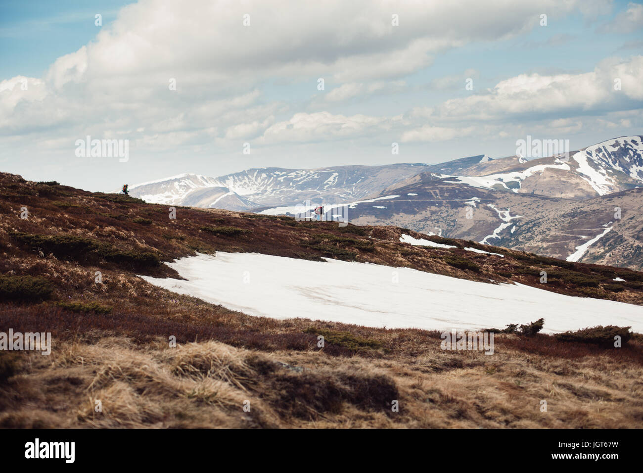 Spring mountain landscape. Carpathians, Ukraine, Europe, Dragobrat ...