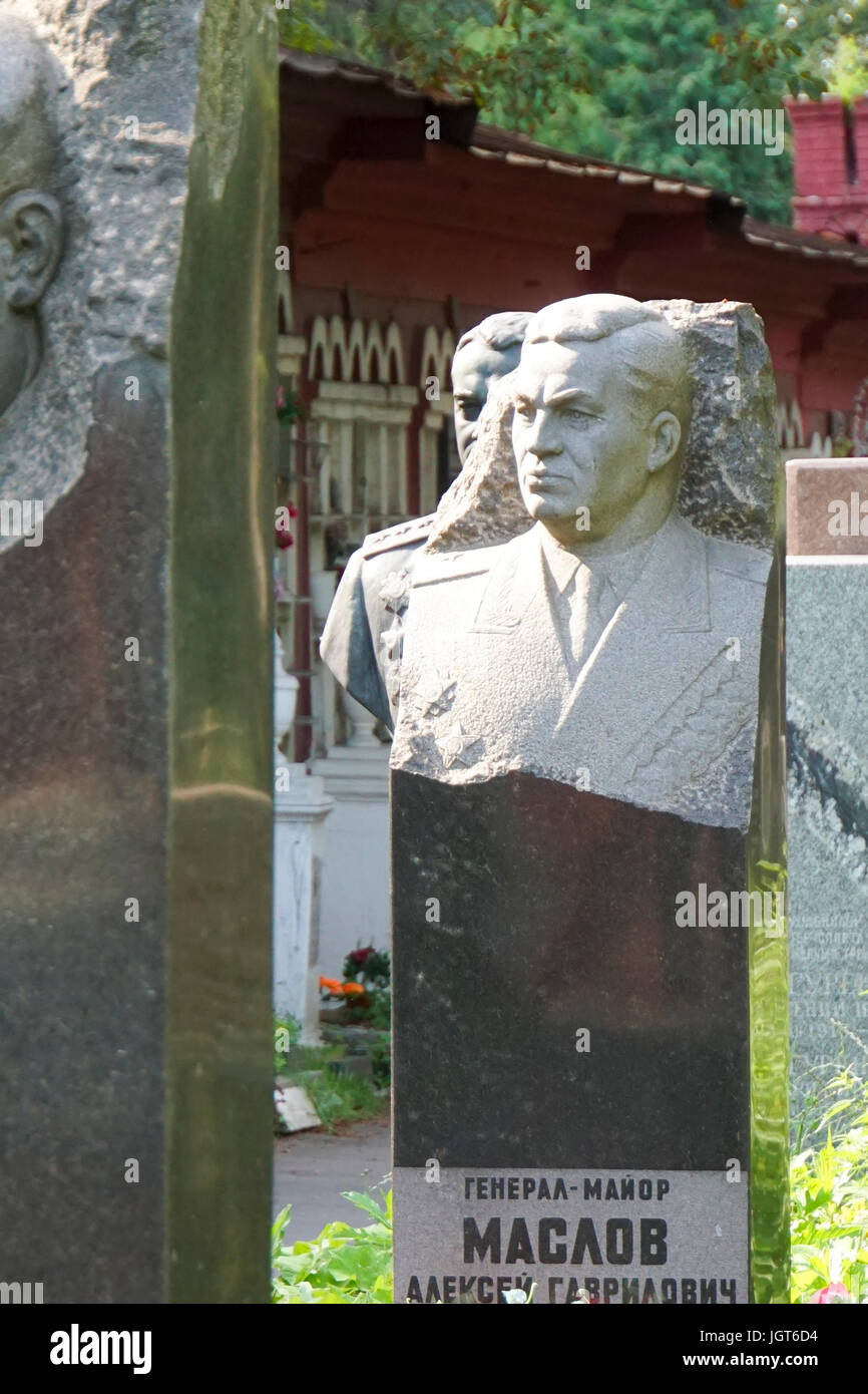 Headstone at Novodevichy Cemetery, Moscow, Russia Stock Photo - Alamy