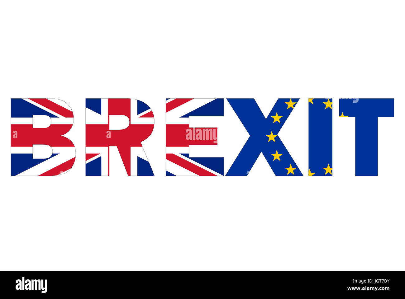 Brexit text written with UK and EU flag Stock Photo - Alamy