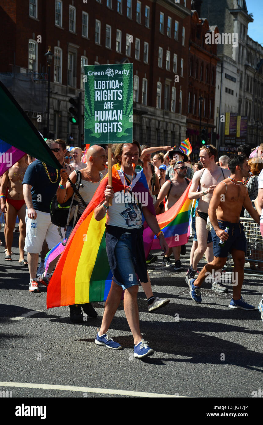 London, UK, 08/07/2017 Gay Pride parade London 2017 passes through ...
