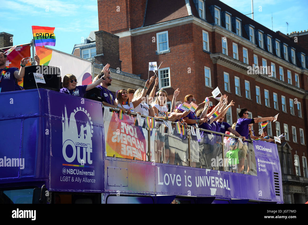 London, UK, 08/07/2017 Gay Pride parade London 2017 passes through ...