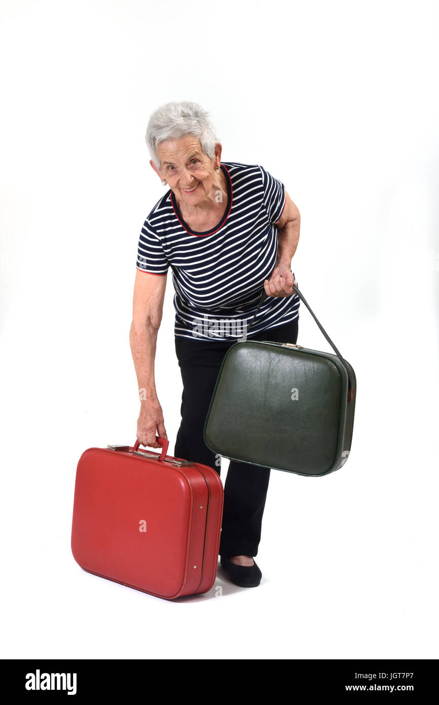 Senior old tourist woman Cut Out Stock Images & Pictures - Alamy