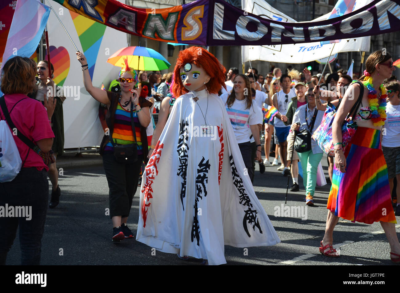 London, UK, 08/07/2017 Gay Pride parade London 2017 passes through ...