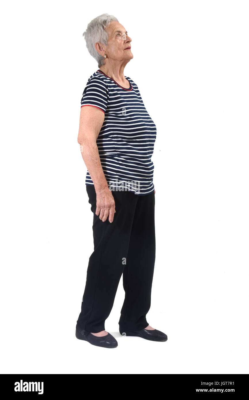 Older woman side profile Cut Out Stock Images & Pictures - Alamy