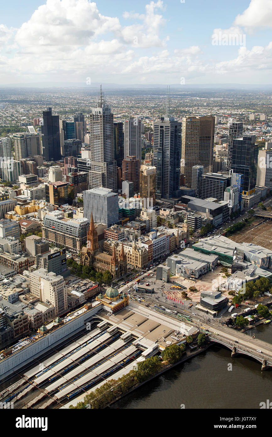 Cityscape of Federation Square, Melbourne Stock Photo - Alamy