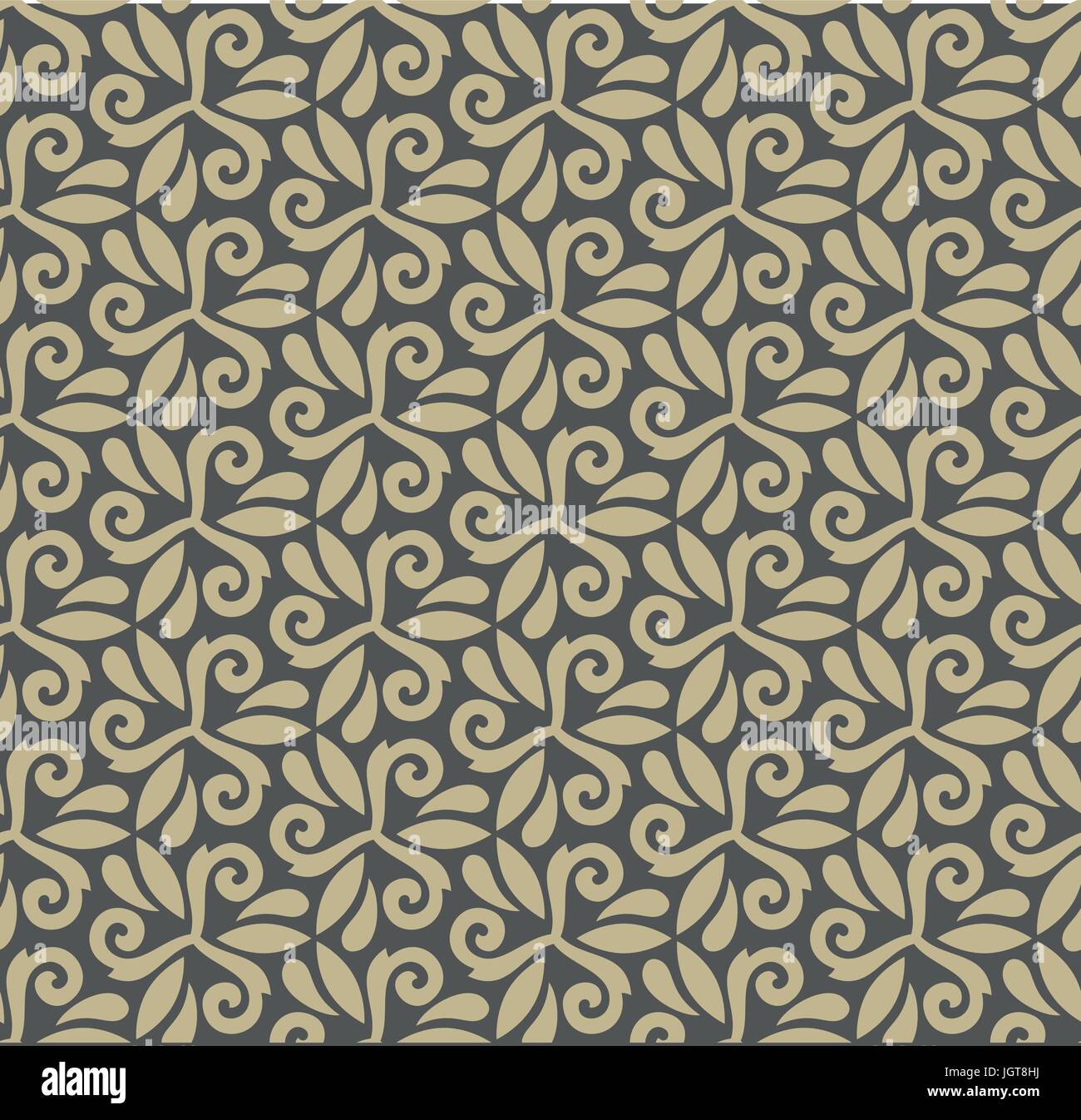 Seamless floral damask wallpaper Stock Vector Images - Alamy