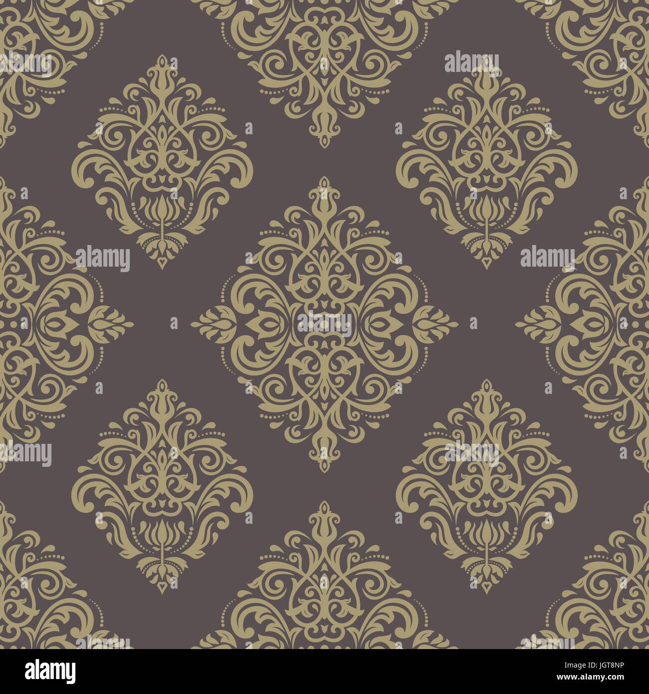 Damask Seamless Vector Pattern Stock Vector Image & Art - Alamy