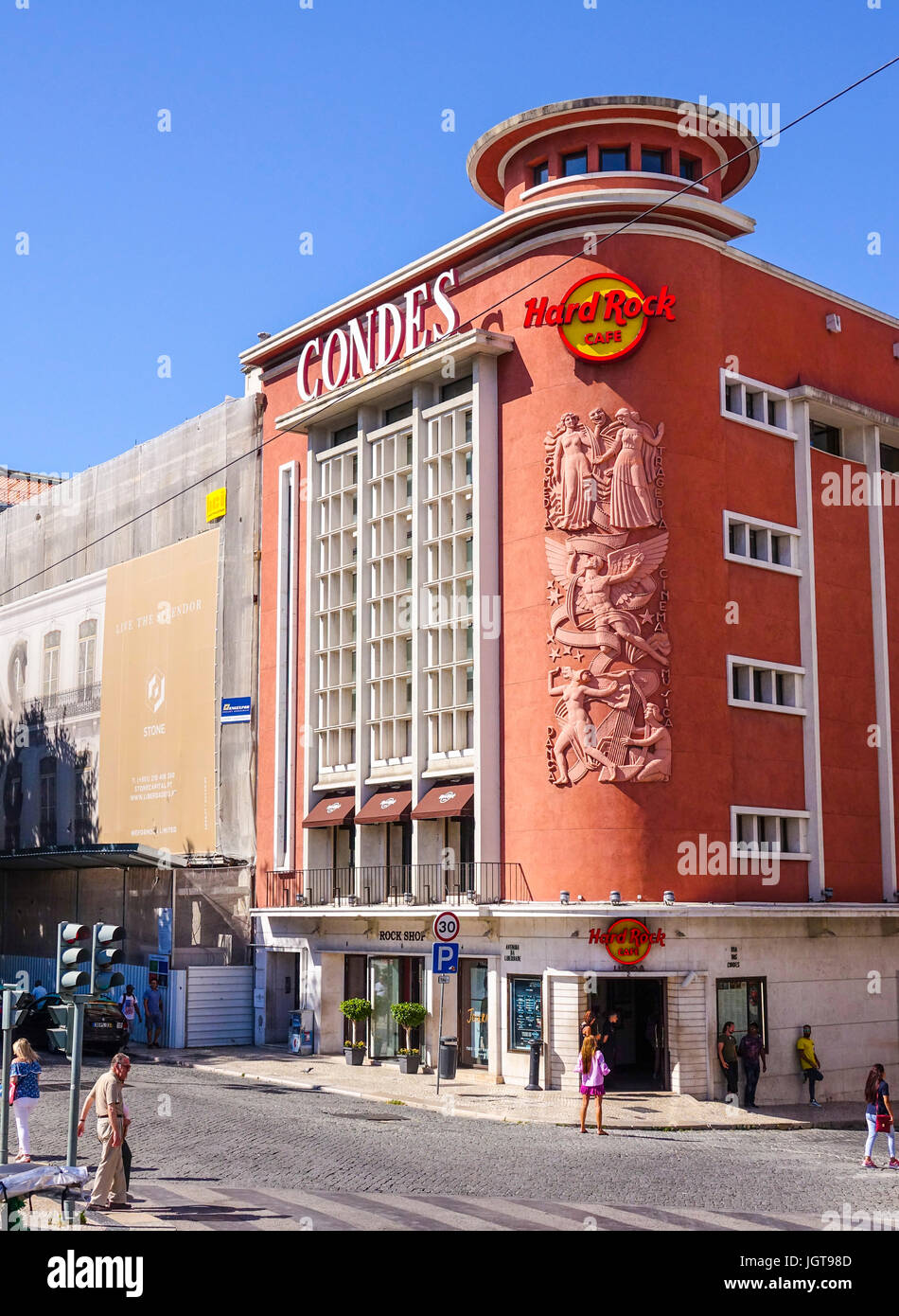 Famous Hard Rock Cafe Lisboa in the city of Lisbon Stock Photo - Alamy