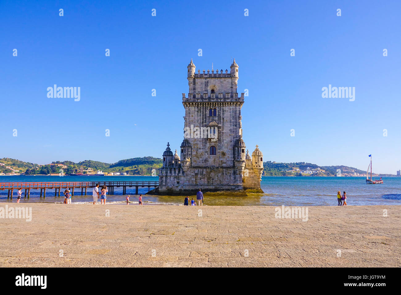Famous Belem Tower in the city of Lisbon Stock Photo - Alamy