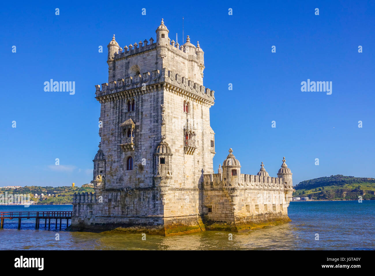 Famous Belem Tower in the city of Lisbon Stock Photo - Alamy