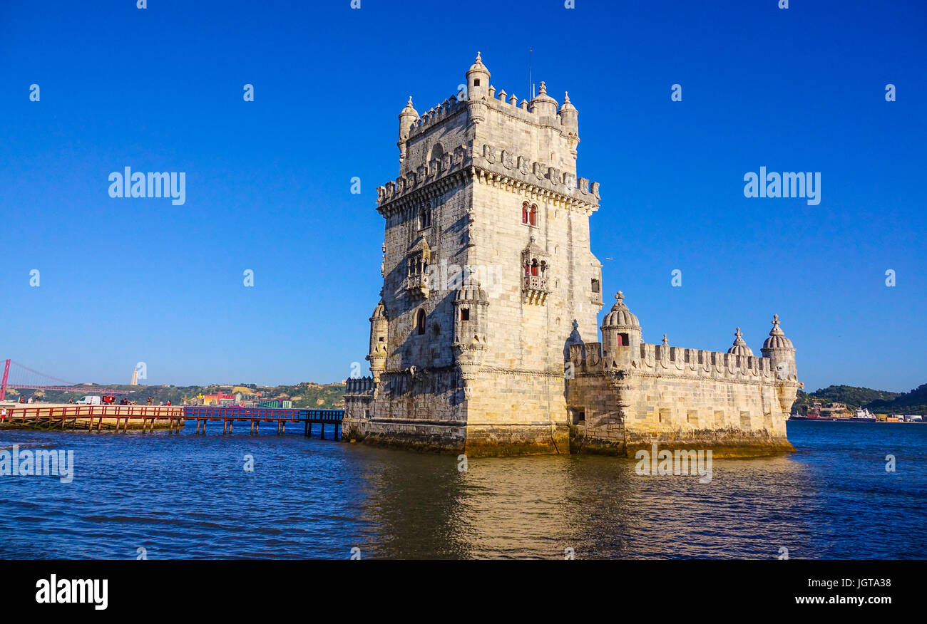 Famous Belem Tower in the city of Lisbon Stock Photo - Alamy