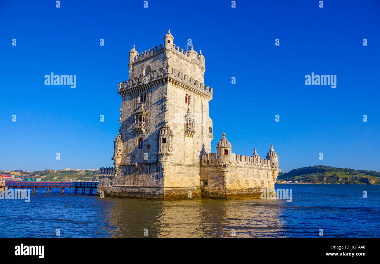 Famous Belem Tower in the city of Lisbon Stock Photo - Alamy