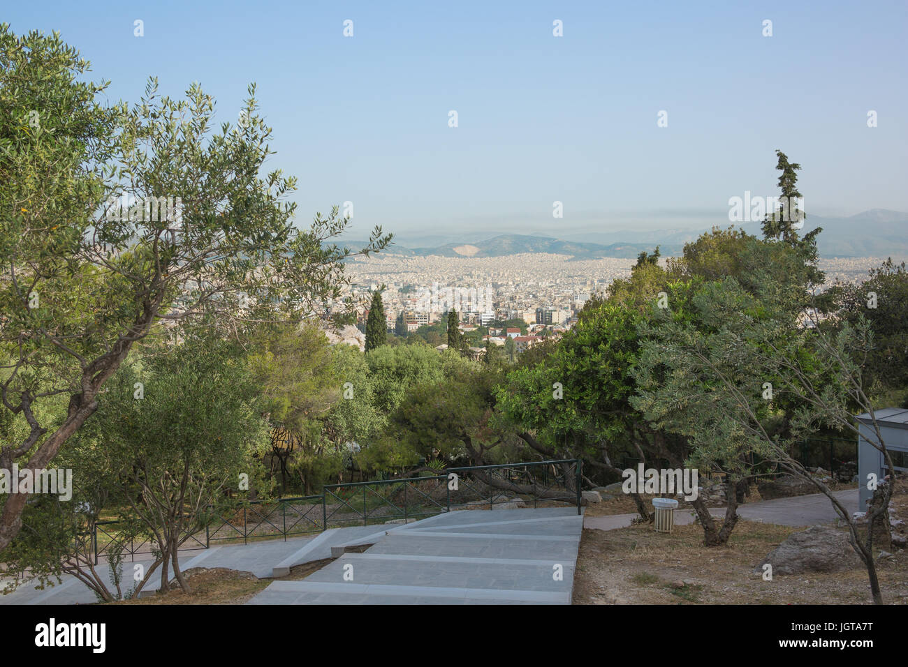 North western part of Athens seen from the Acropolis Stock Photo - Alamy