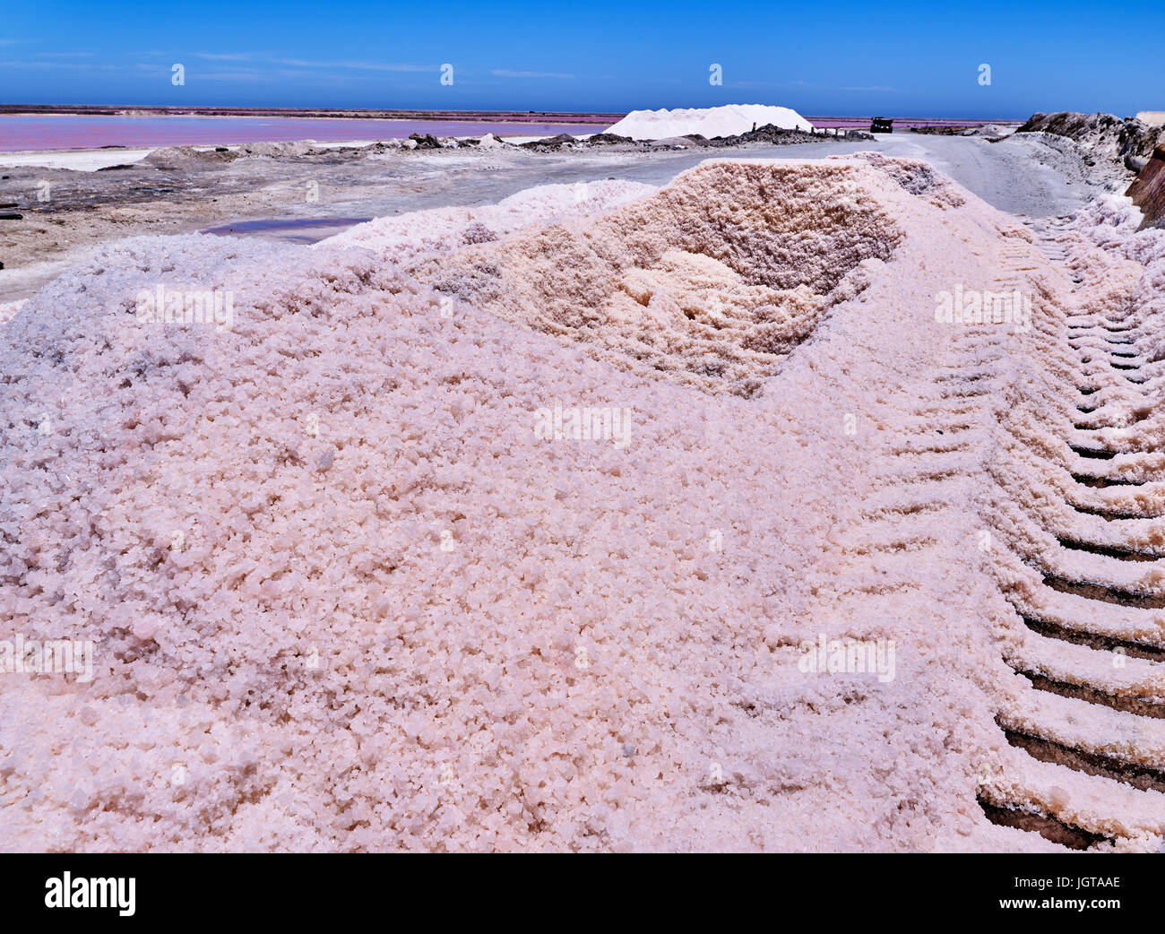 salt factory on the coast of namib, africa Stock Photo - Alamy