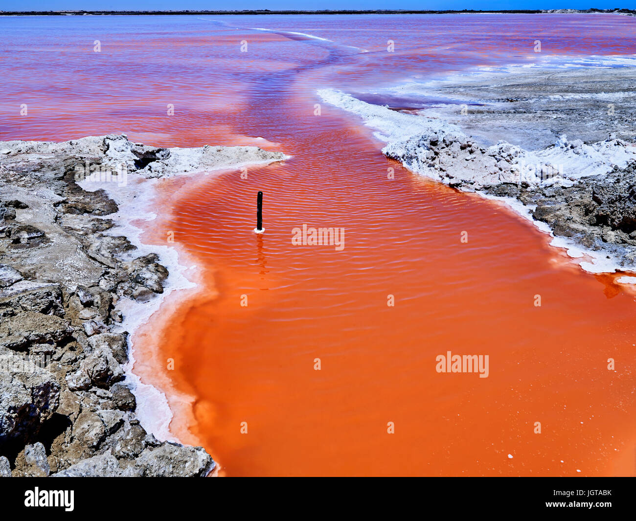 salt factory on the coast of namib, africa Stock Photo - Alamy