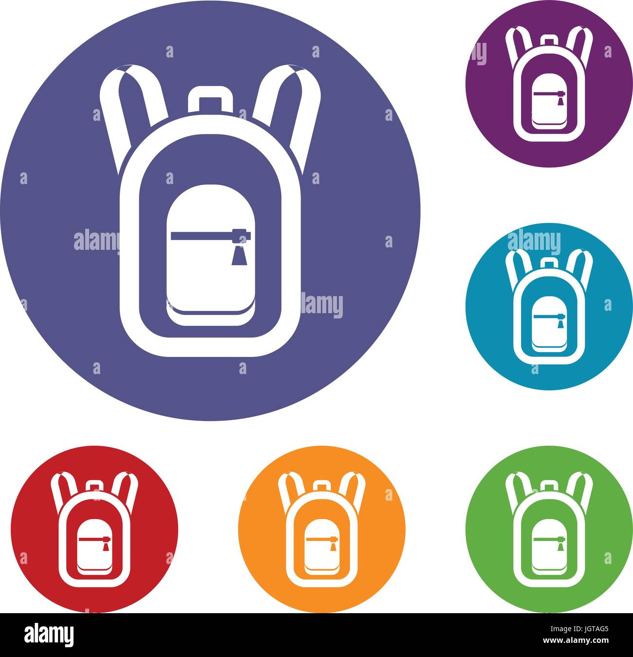 Backpack icons set Stock Vector Image & Art - Alamy