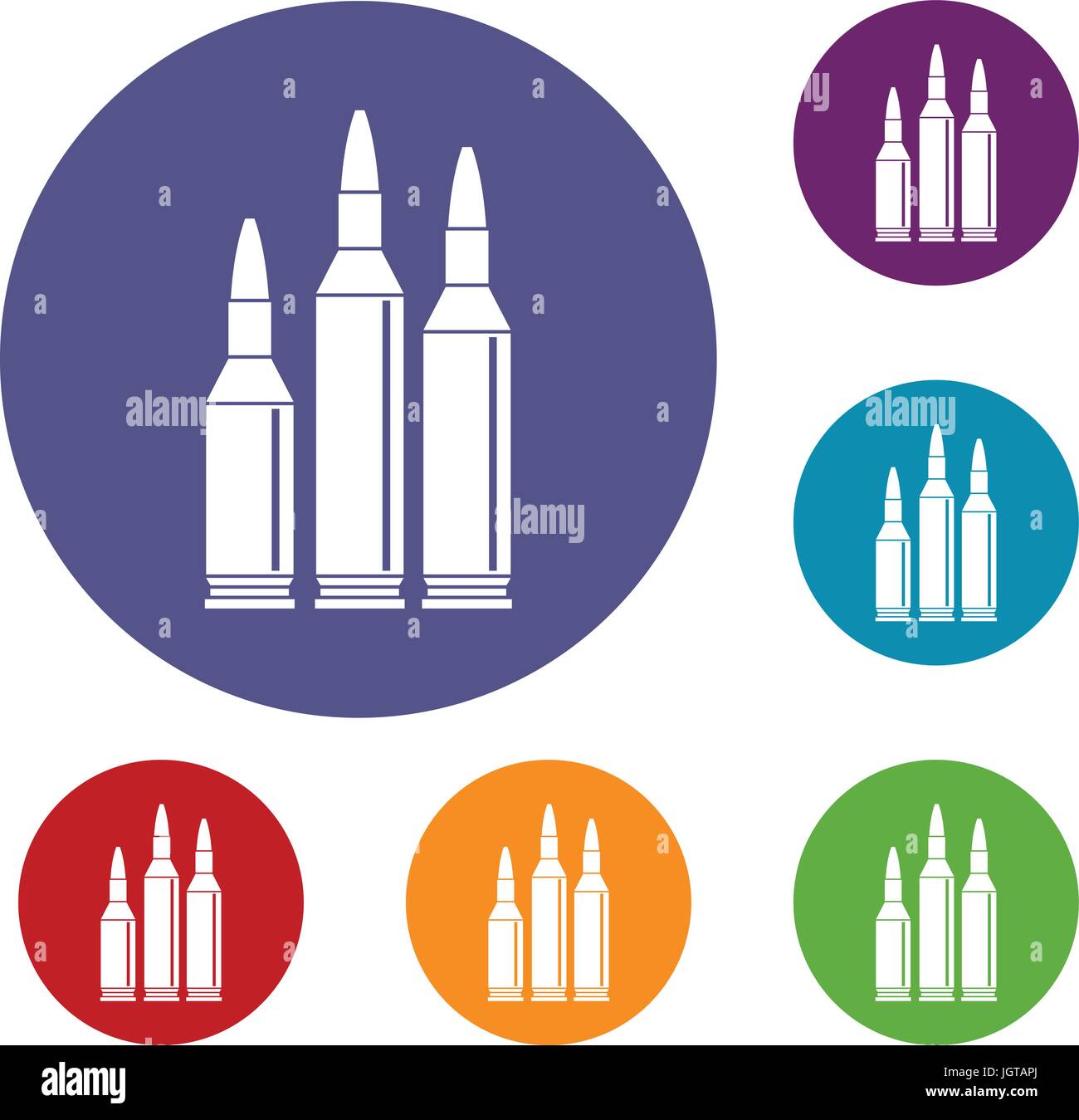 Bullet ammunition icons set Stock Vector Image & Art - Alamy
