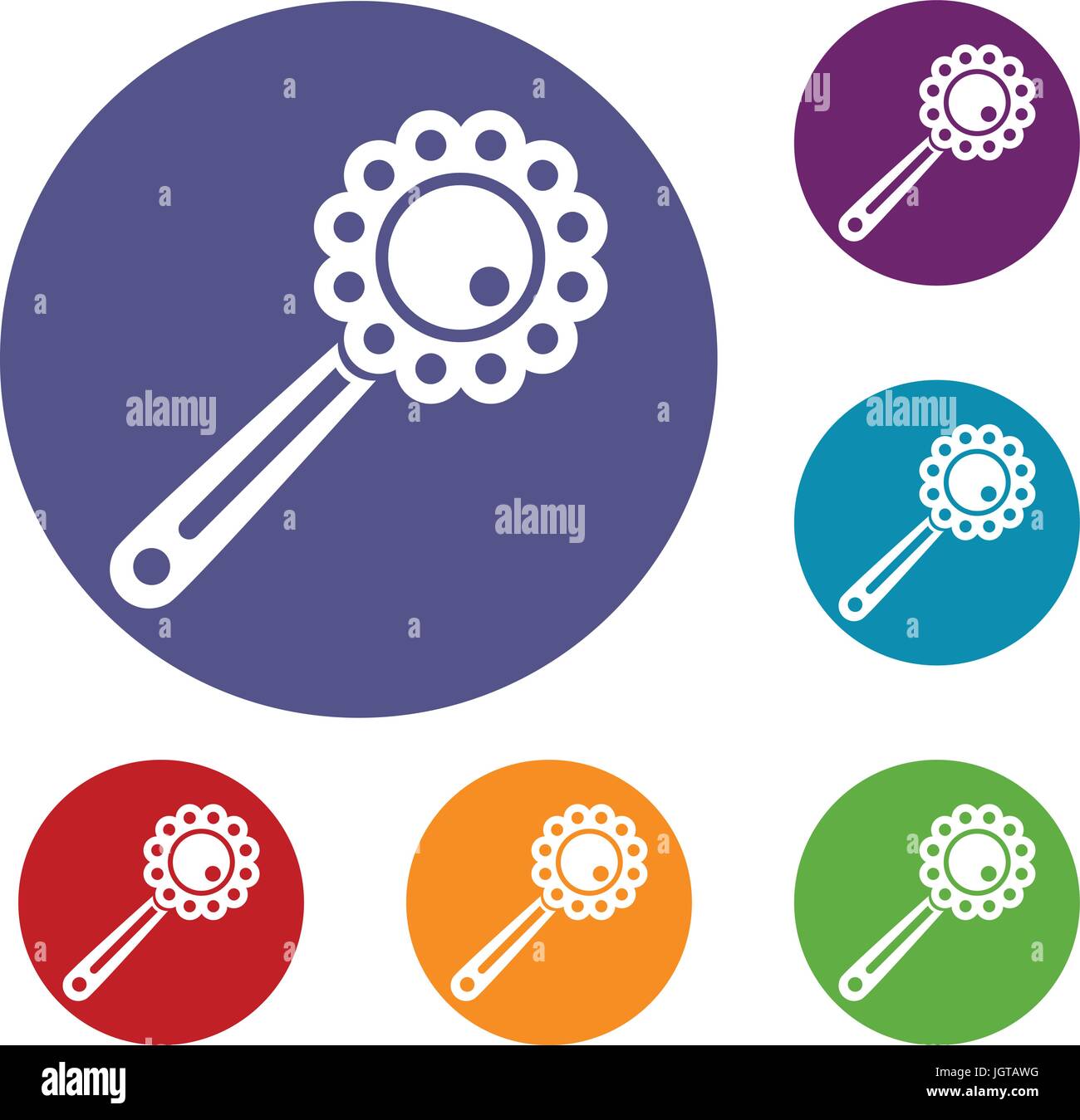 Baby rattle icons set Stock Vector Image & Art - Alamy