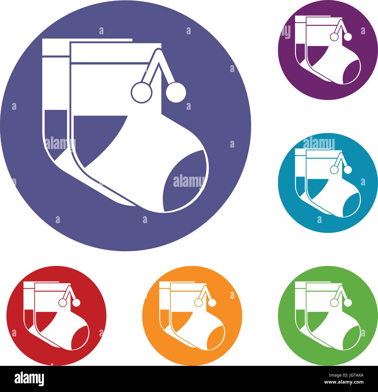 Baby socks icons set Stock Vector Image & Art - Alamy
