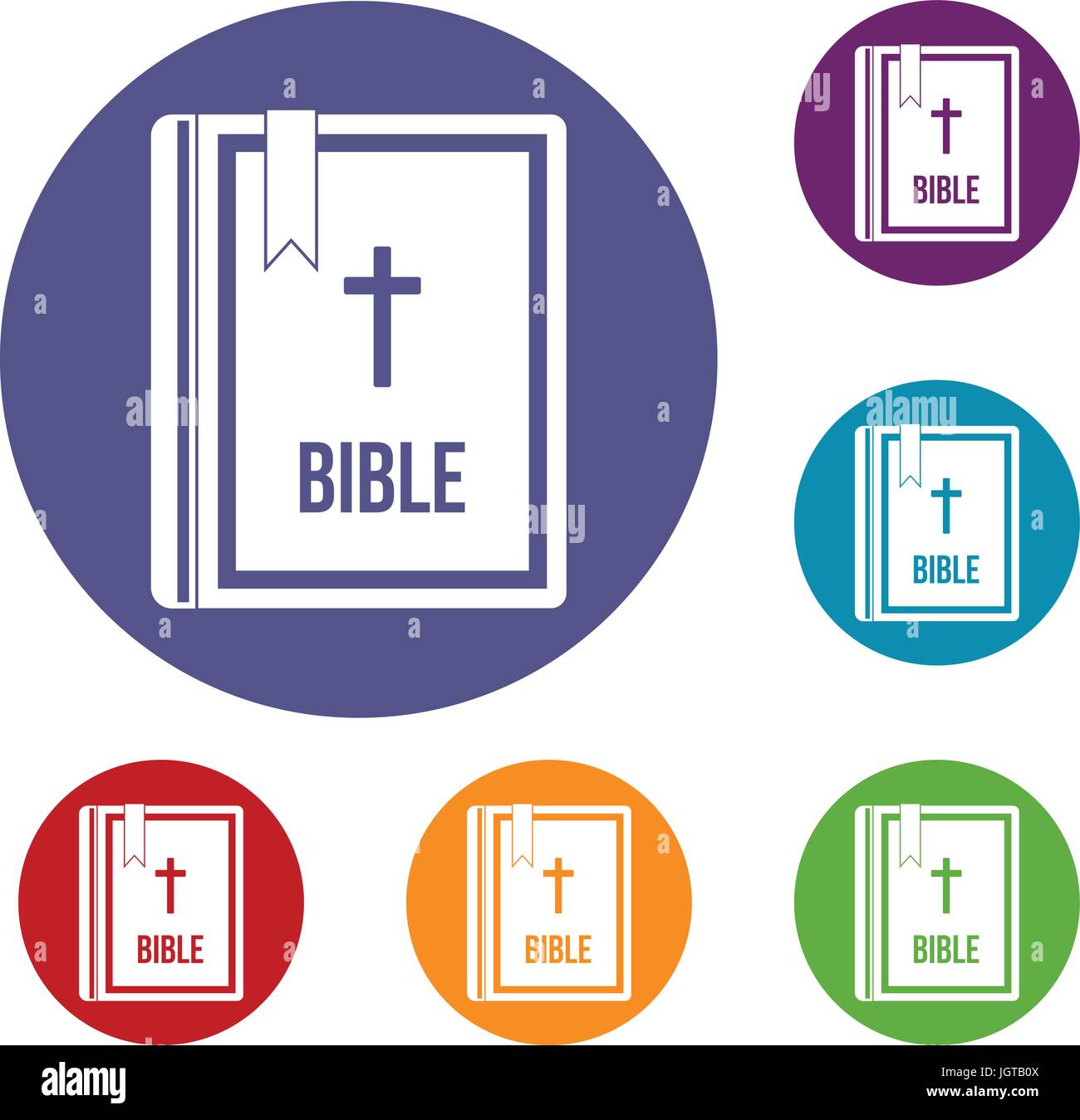 Bible icons set Stock Vector Image & Art - Alamy