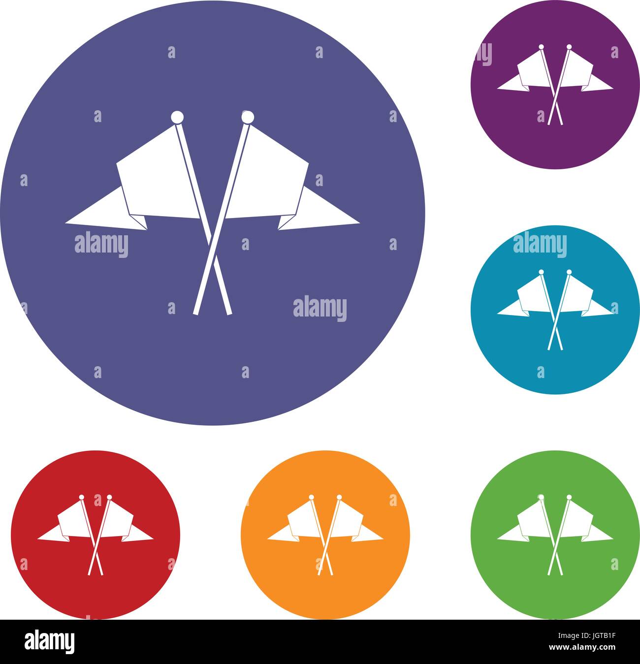 Green flag pennant wavy hi-res stock photography and images - Alamy