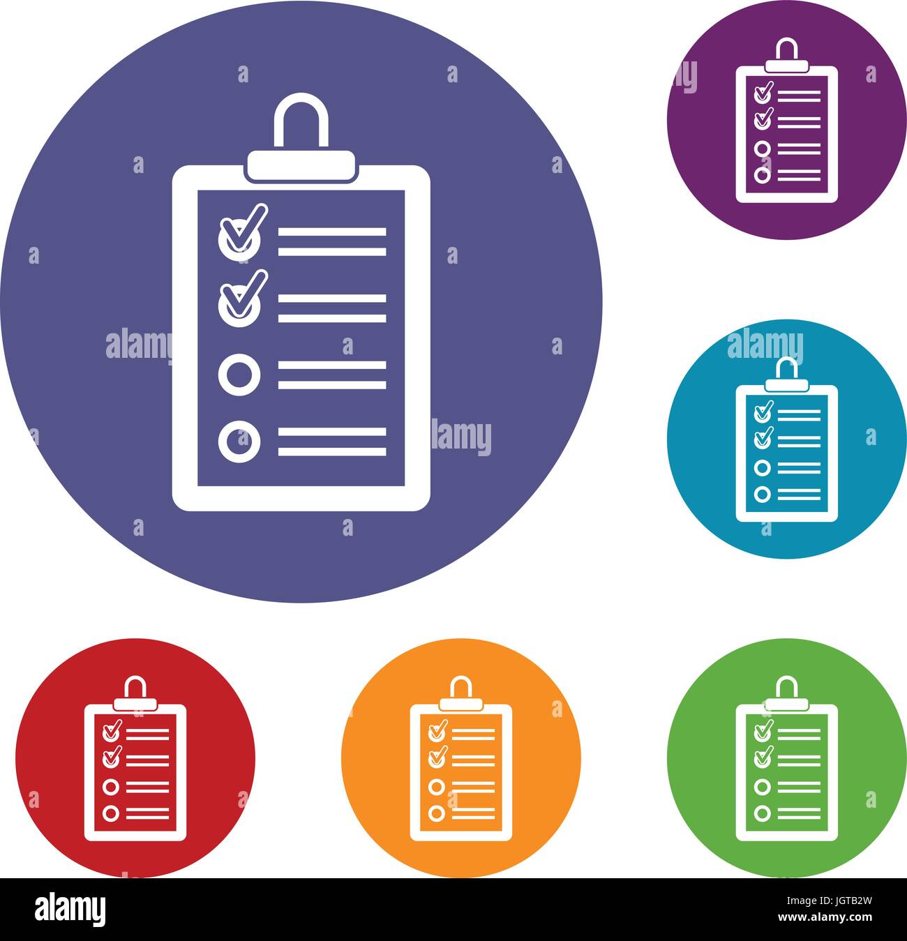 Clipboard with to do list icons set Stock Vector Image & Art - Alamy
