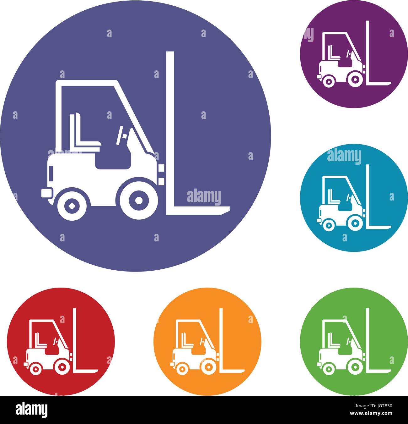 Stacker loader icons set Stock Vector Image & Art - Alamy