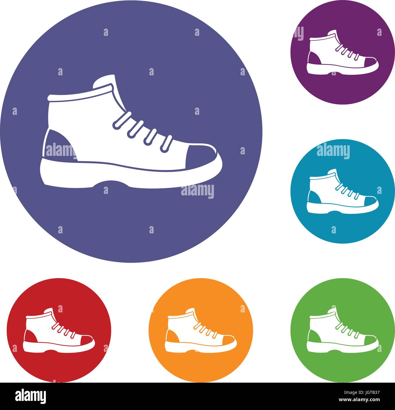 Tourist shoe icons set Stock Vector Image & Art - Alamy