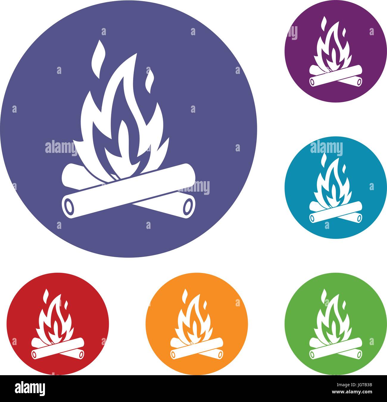 Campfire icons set Stock Vector Image & Art - Alamy