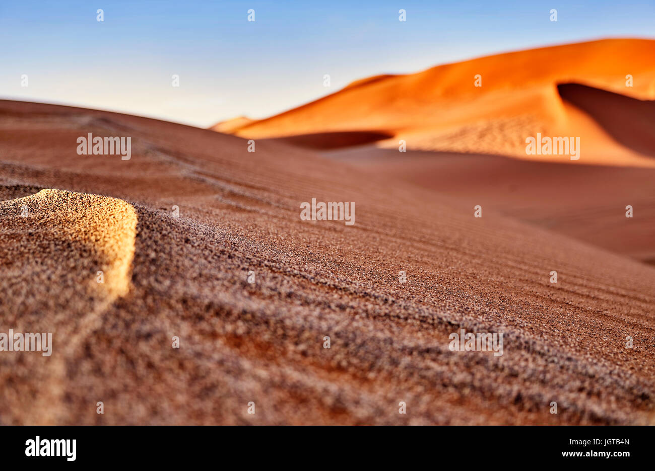 desert of namib with orange sand dunes Stock Photo - Alamy