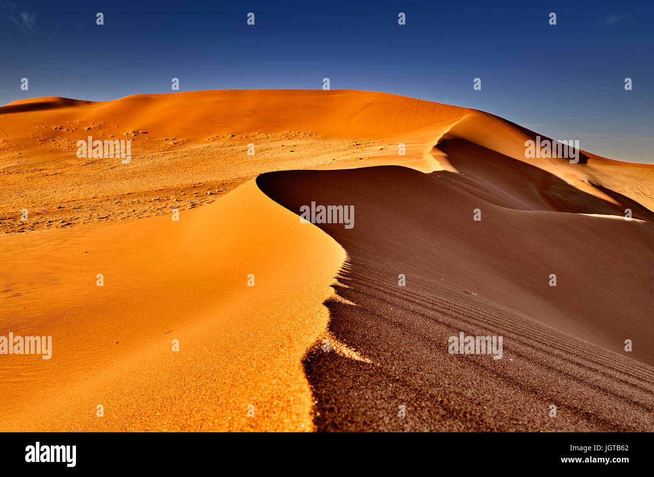 desert of namib with orange sand dunes Stock Photo - Alamy