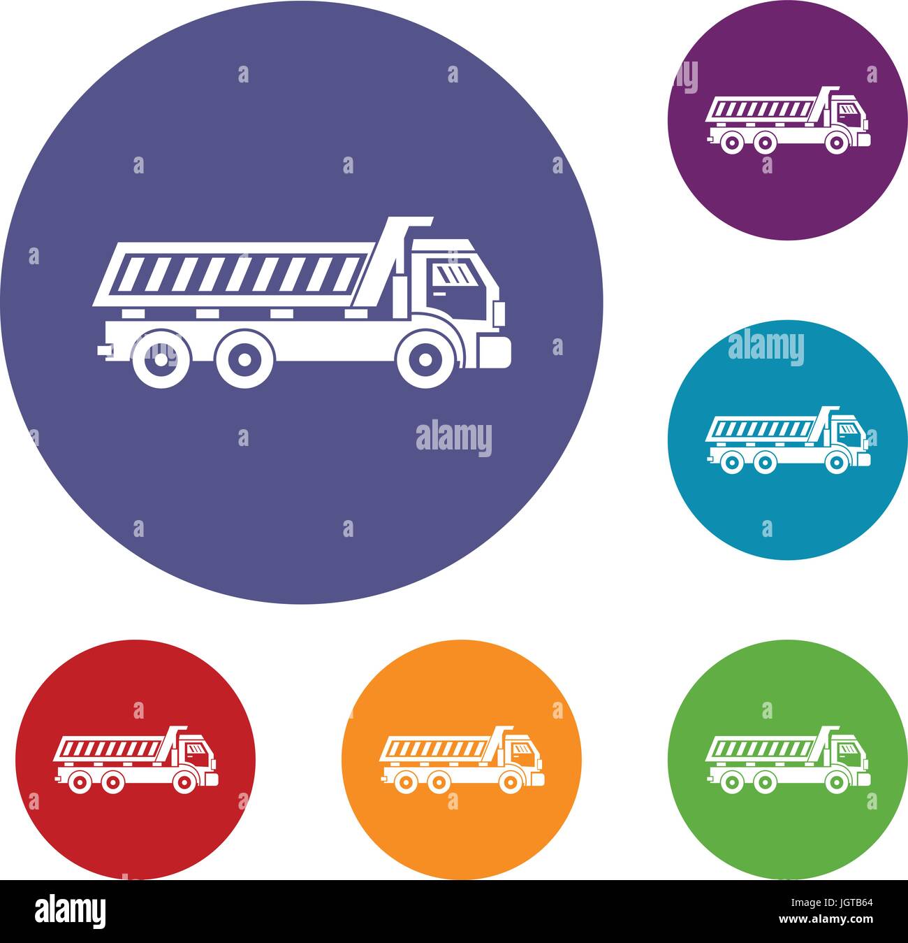Truck icons set Stock Vector Image & Art - Alamy