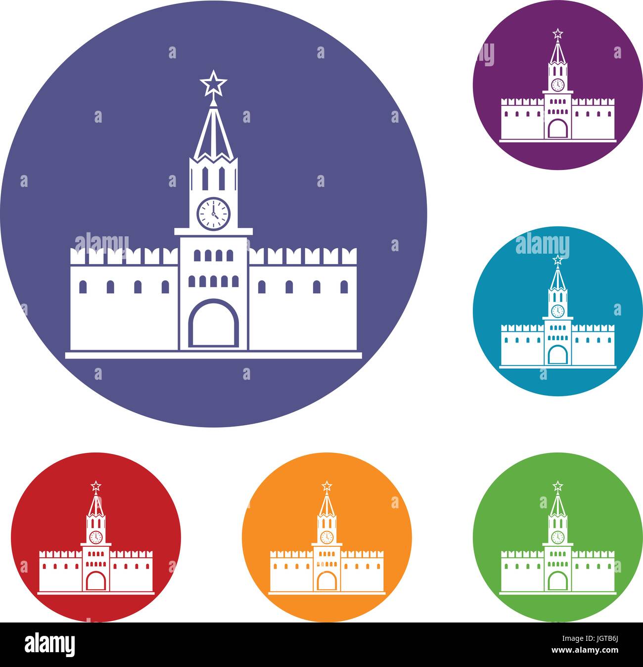 Russian kremlin icons set Stock Vector Image & Art - Alamy