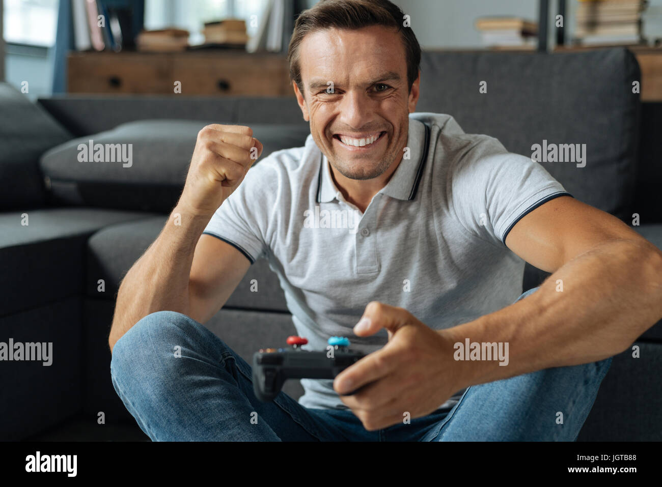 Guy winning hi-res stock photography and images - Alamy