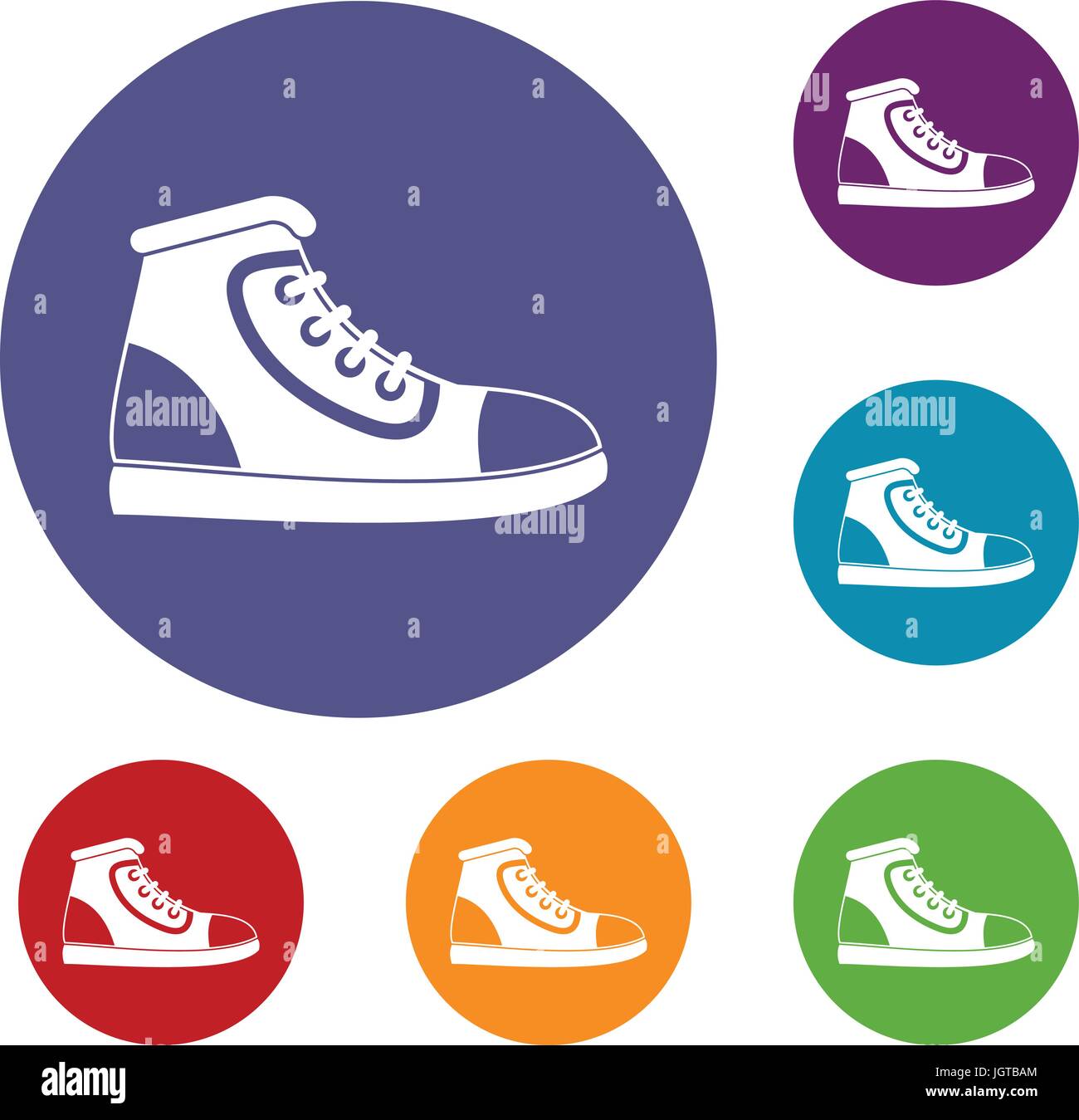 Athletic shoe icons set Stock Vector Image & Art - Alamy