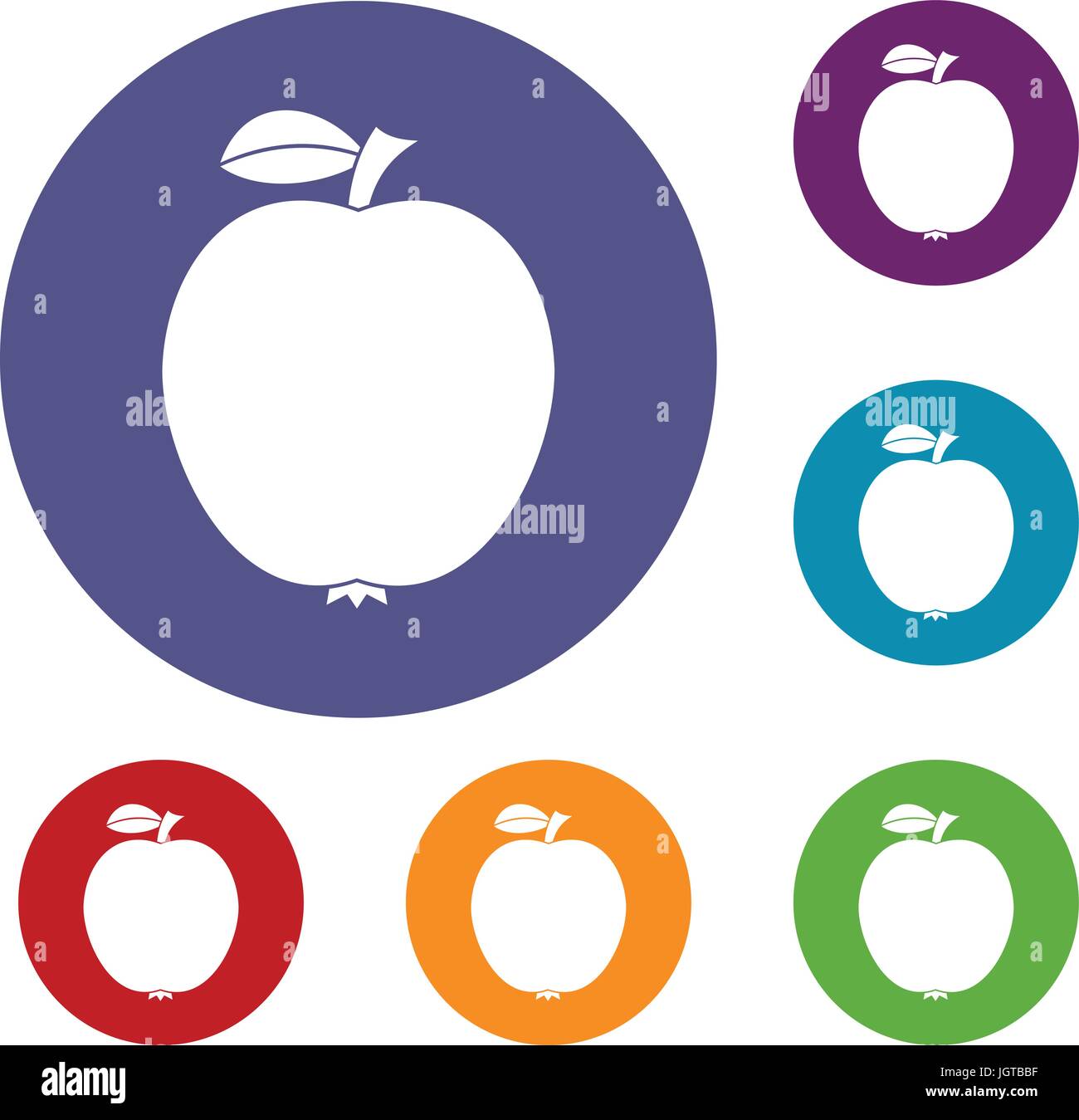 Black apple icons set Stock Vector Image & Art - Alamy