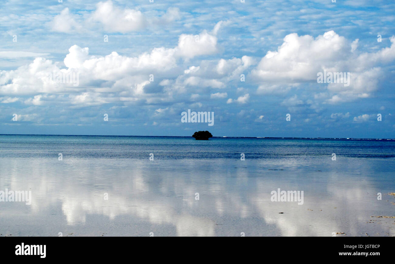 Tropical islands and lagoon, Oro Bay, Isle of Pines, New Caledonia ...