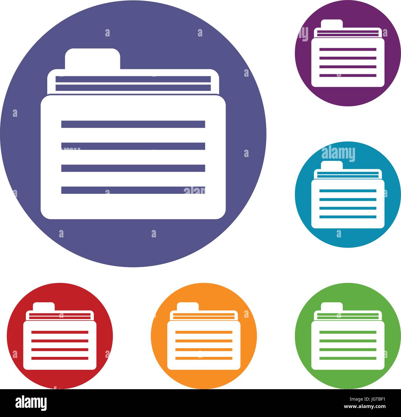 File folder icons set Stock Vector Image & Art - Alamy