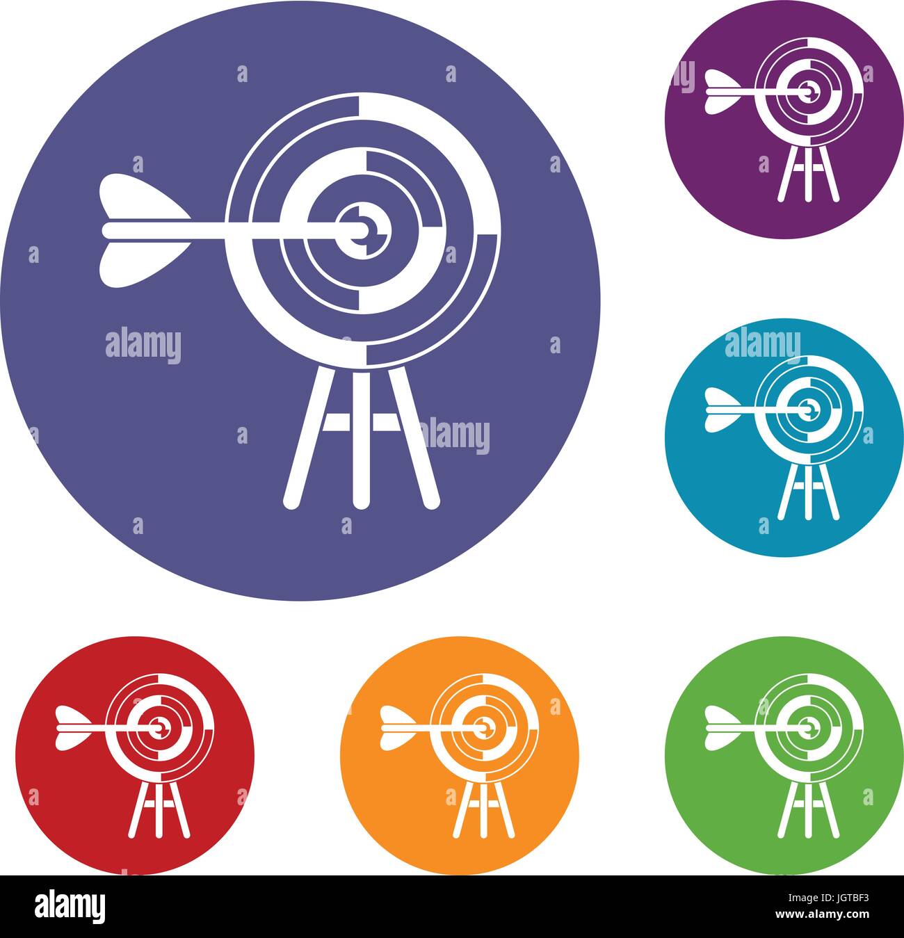 Target with an arrow icons set Stock Vector Image & Art - Alamy